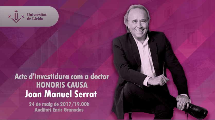 Acte d'investidura de Joan Manuel Serrat com a doctor honoris causa