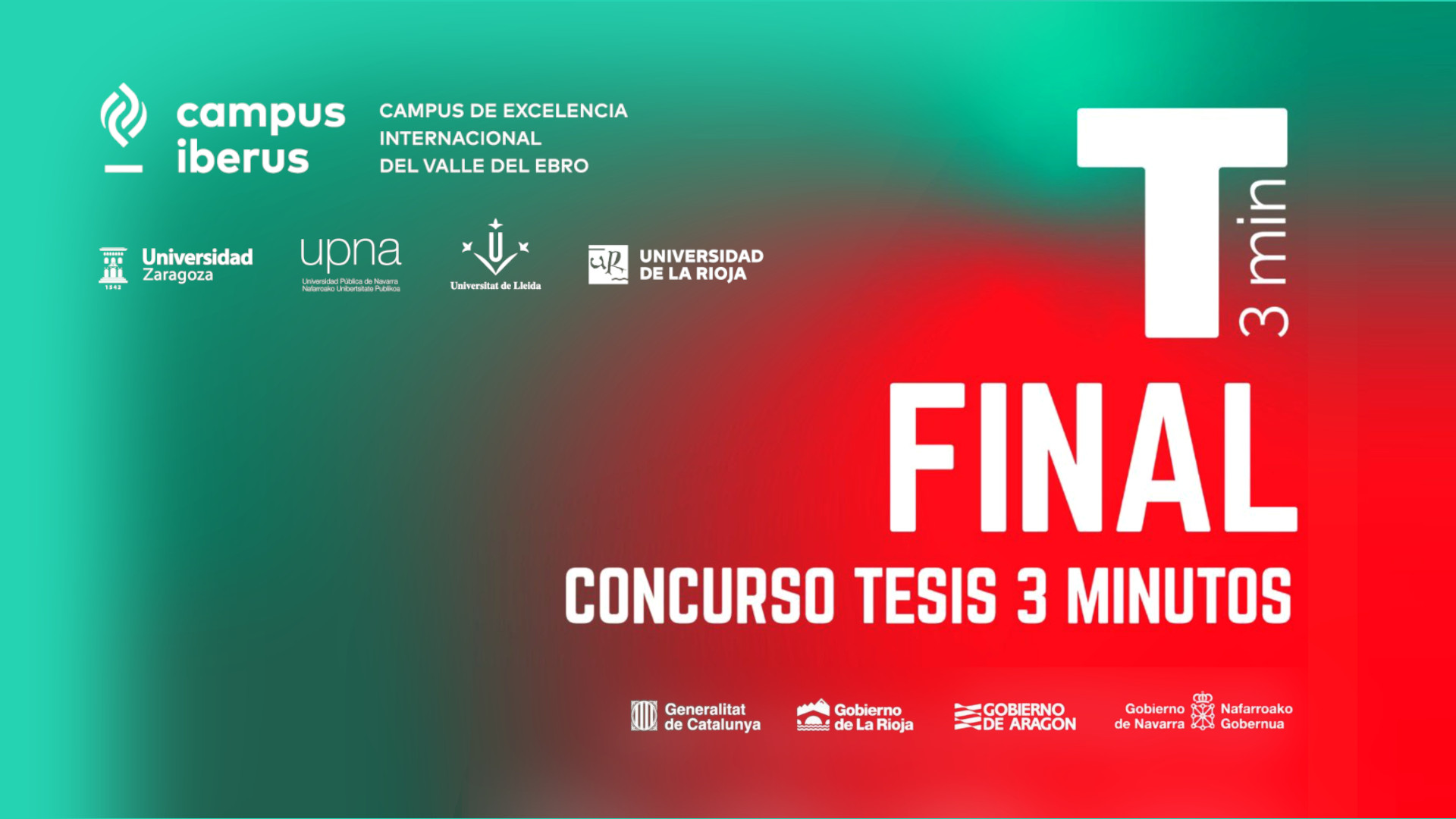 Final del concurs: Tesis en 3 Minutos, de Campus Iberus