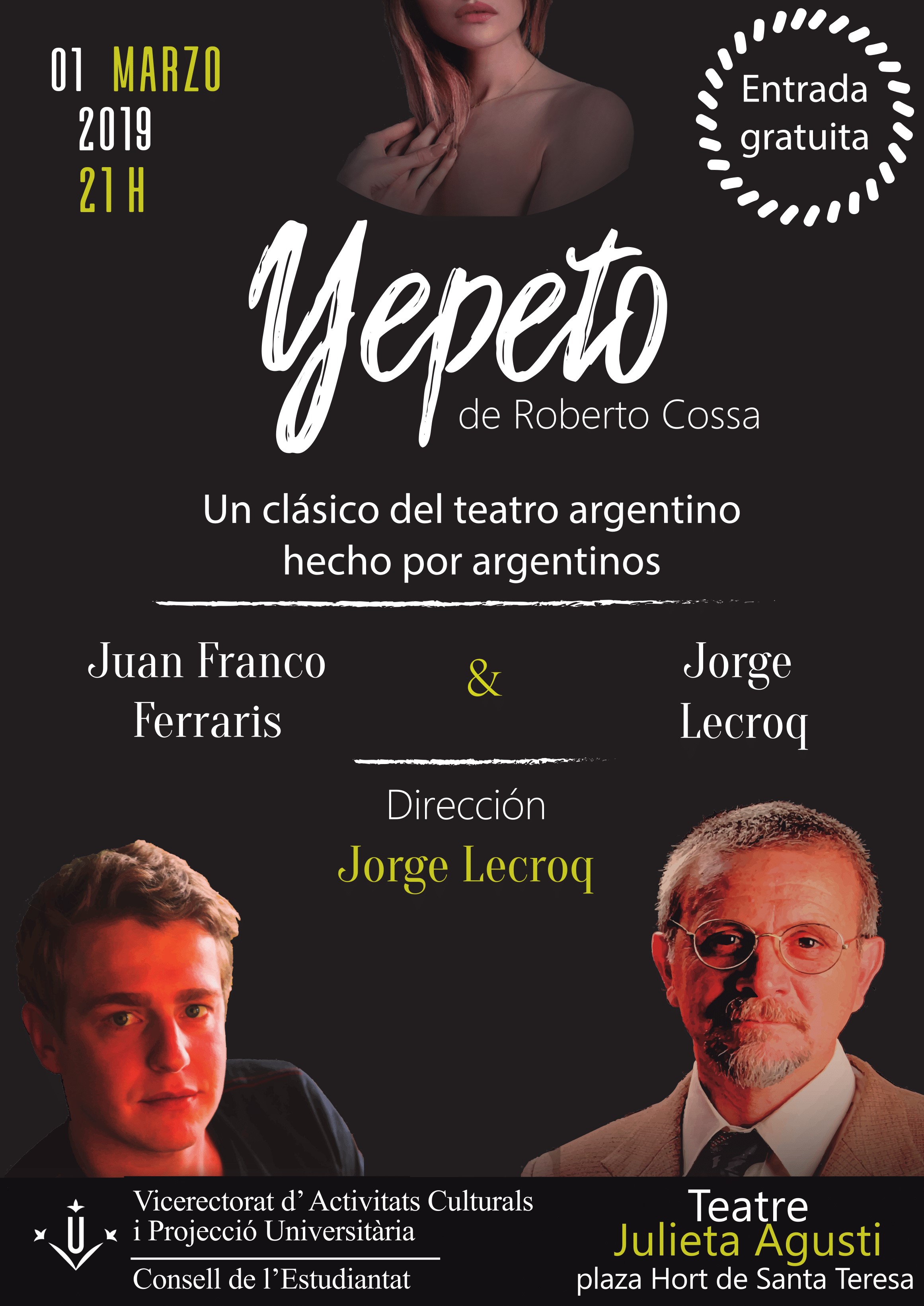 Representació de l'obra de teatre: Yepeto
