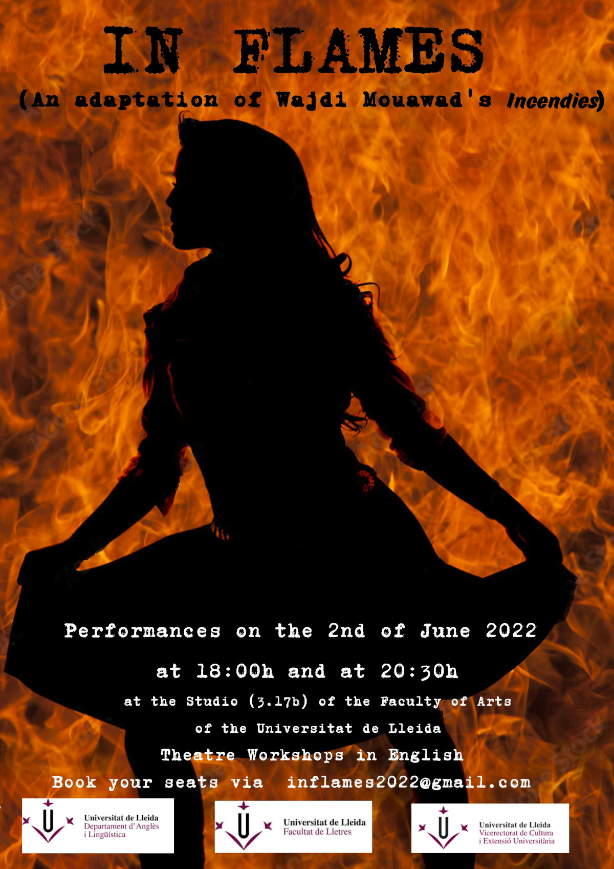 Representació de l'obra de teatre: In Flames