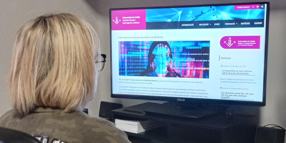 Nova web de la UdL sobre docència i intel·ligència artificial